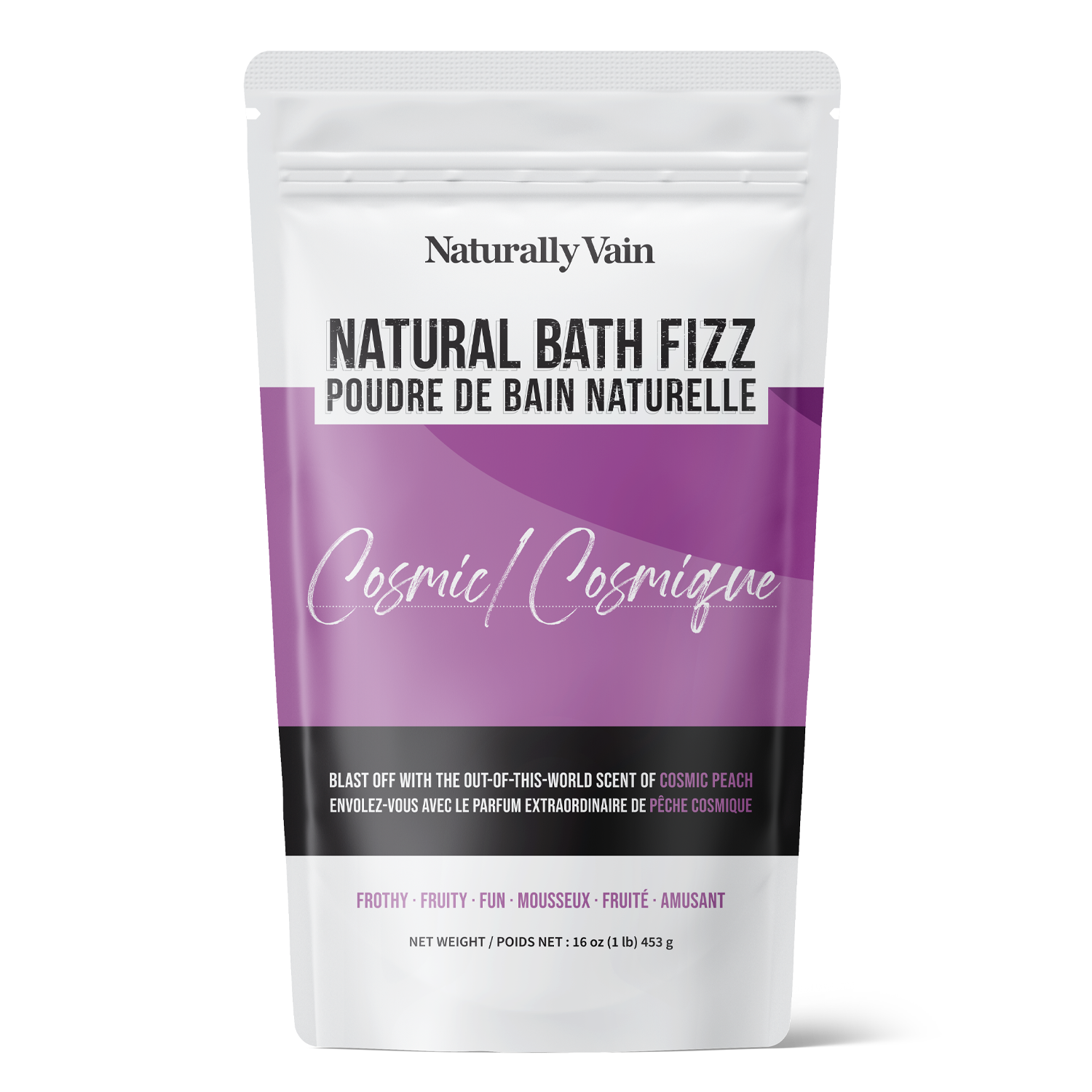 Cosmic Bath Fizz: Out-of-This-World Peach Bliss | Naturally Vain