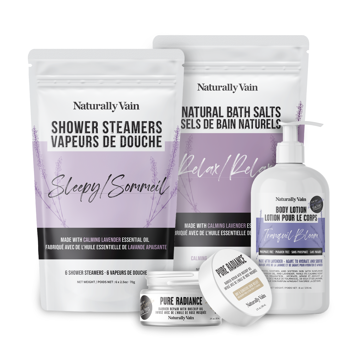 Nighttime Ritual Bundle: Lavender-infused Bath Essentials for Calming ...