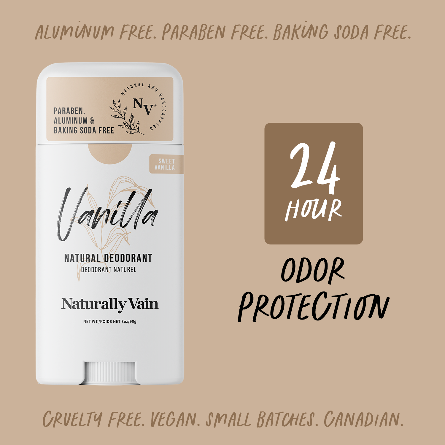 Vanilla: Natural Deodorant with Warm Vanilla Bean & Soft Sweetness ...